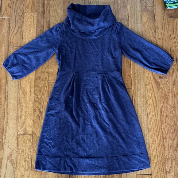 Alyx | Dresses | Alyx Limited Dark Purple Knit Fold Turtle Neck Dress ...